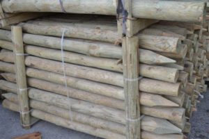 Machine Round & Half Round Timber Posts - MJG Timber